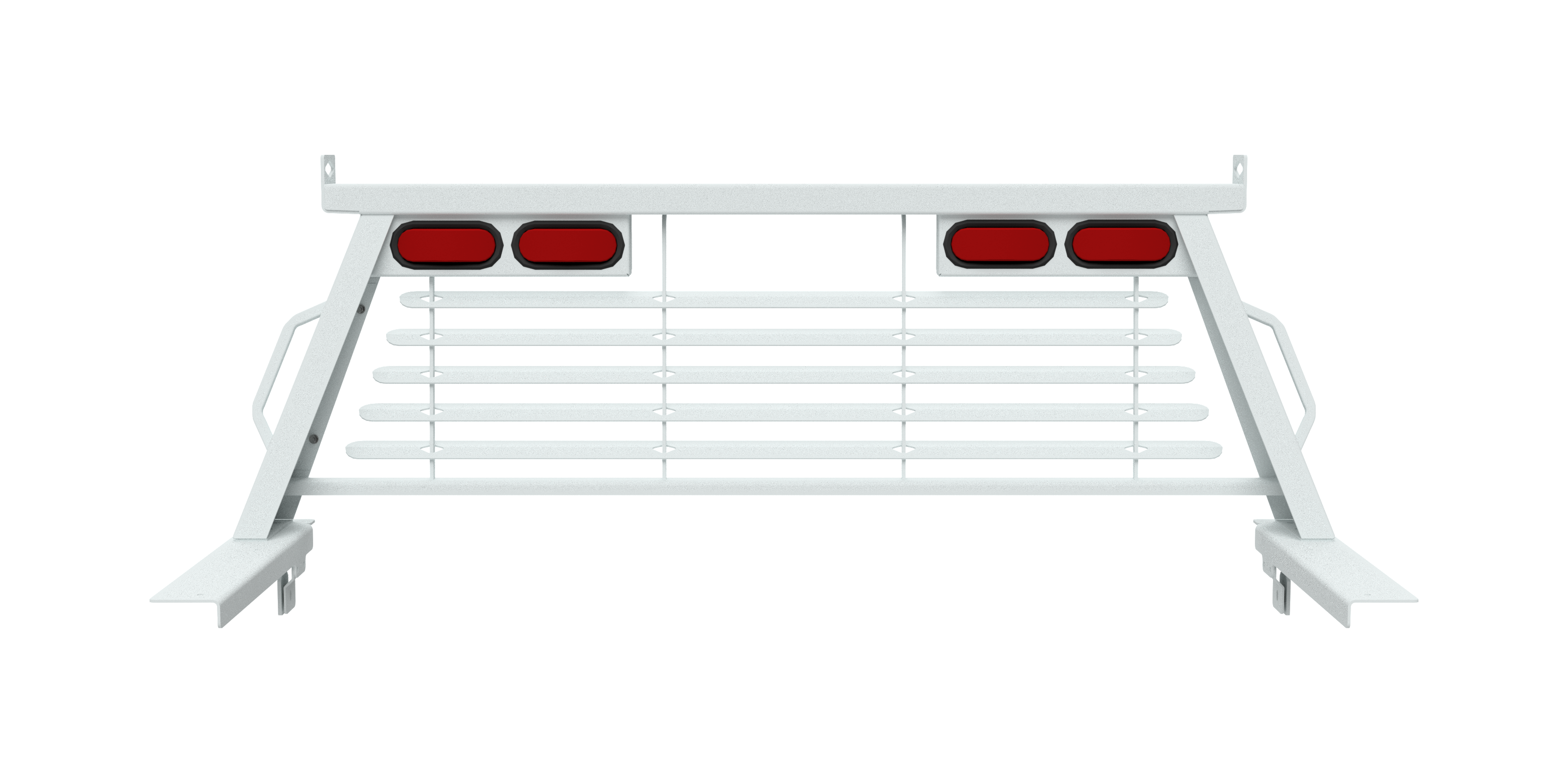 B&W Custom Headache Rack w/ LED Brake, Turn, Tail Lights for Chevy Tru