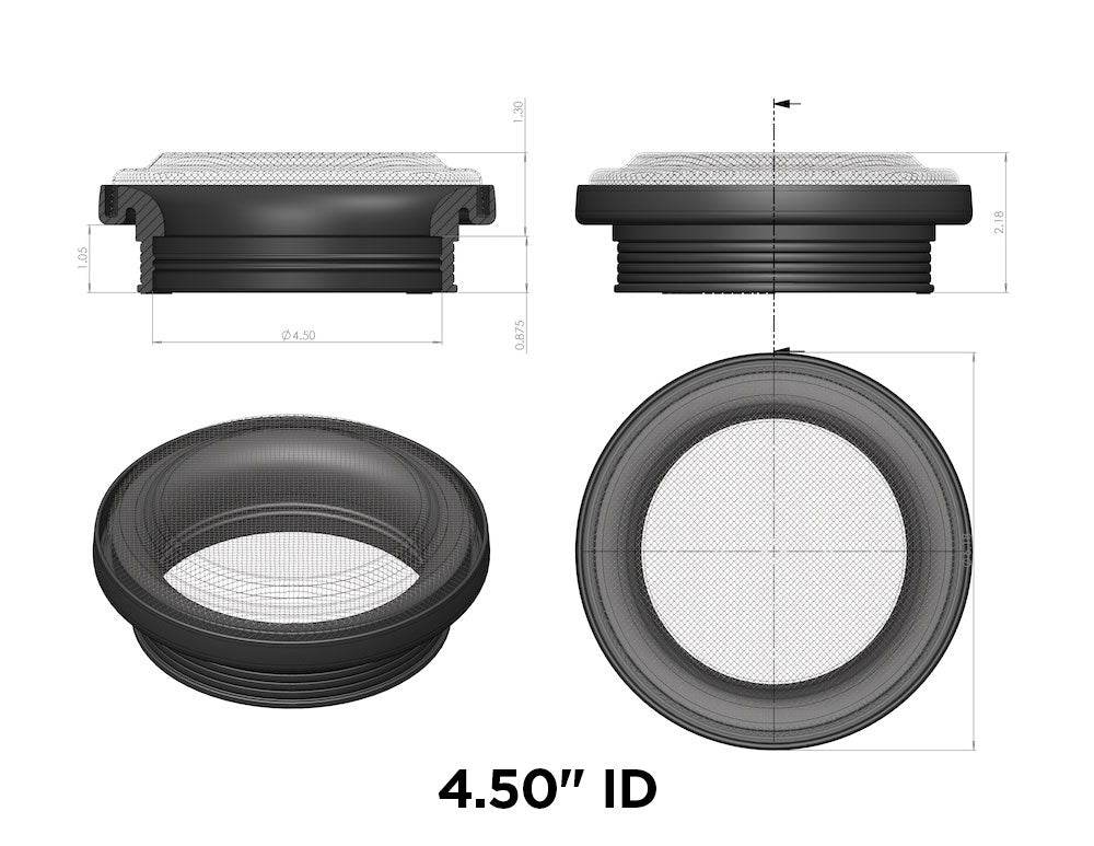 Turbo Screen Guard With Velocity Stack - 6" (Black)