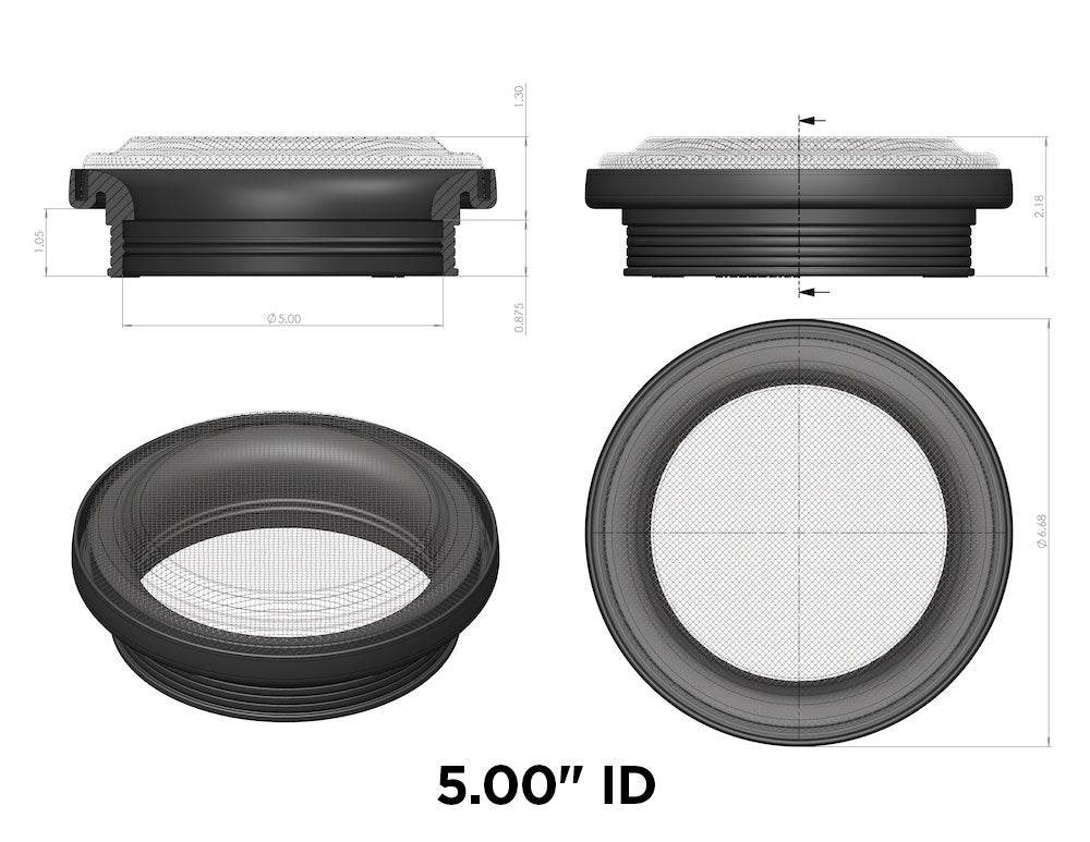 Turbo Screen Guard With Velocity Stack - 6" (Blue)