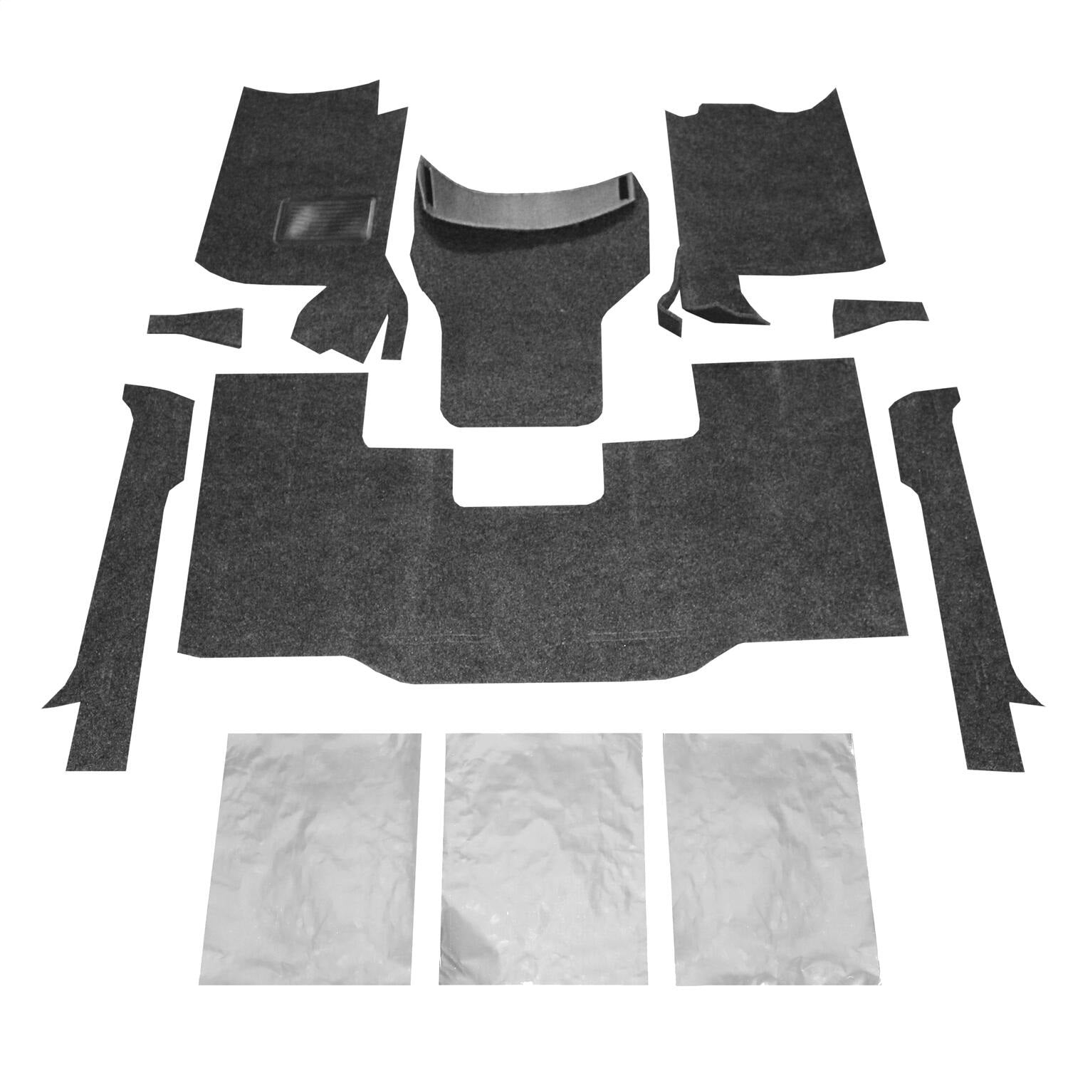 Jeep Bedrug 76-95 Jeep Cj-7/Yj Front Kit 8Piece Floor Kit (Includes He