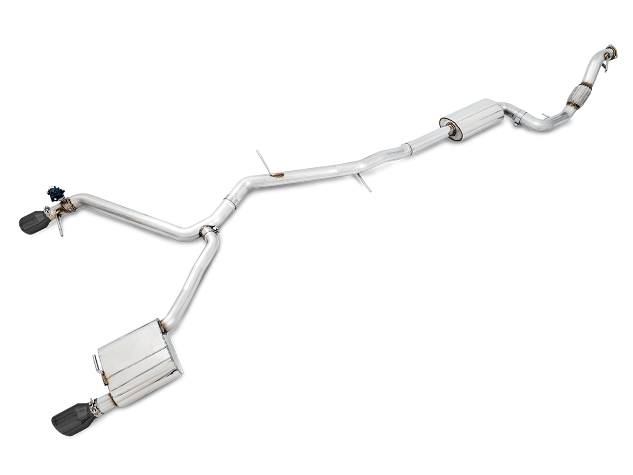 AWE Tuning | 3025-33014 | AWE SwitchPath Exhaust for B9 A4, Dual Outlet ...